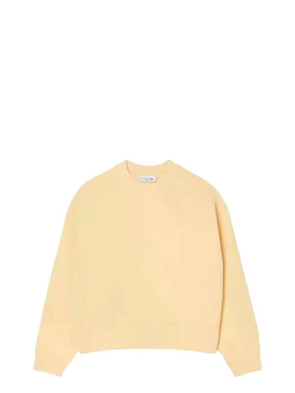 Lacoste Cotton-blend Sweatshirt With Logo Patch - Yellow
