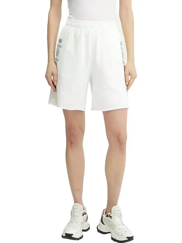 Pinko Logo Detail Elasticated-waist Shorts - White