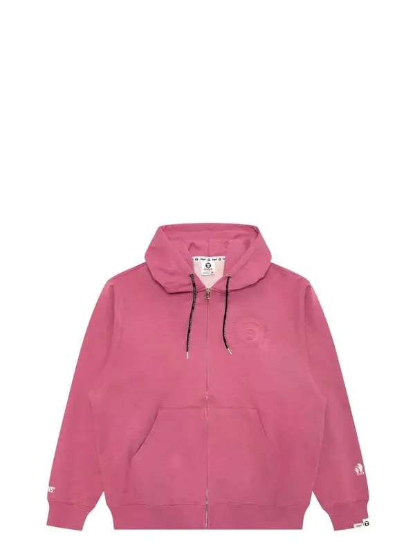 AAPE BY *A BATHING APE® Logo-embossed Zip-up Hoodie - Pink