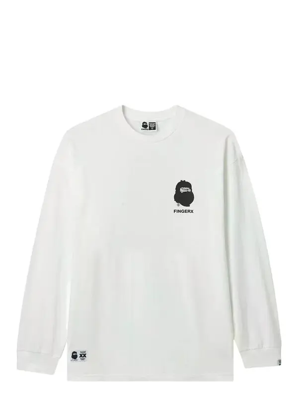 FINGERCROXX Logo-print Long-sleeve T-shirt - White