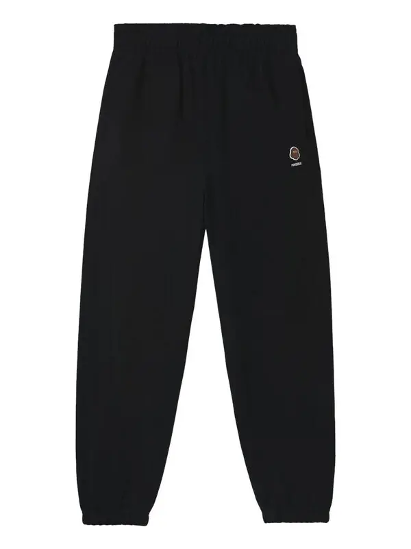 FINGERCROXX Embroidered Cuffed Joggers - Black