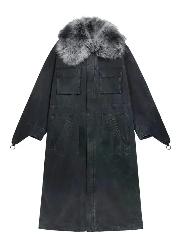 Blumarine Fur-trimmed Parka - Black