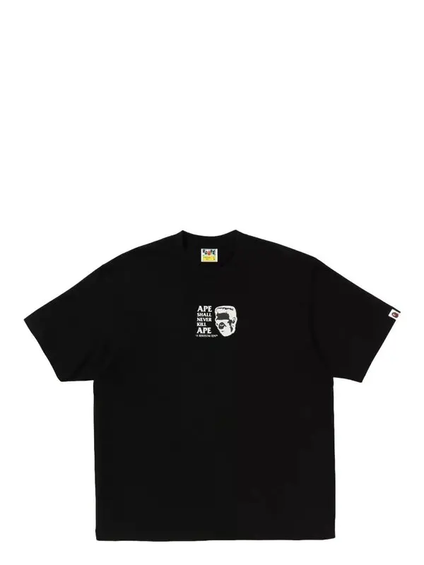 A BATHING APE Frankenstein Cotton T-shirt - Black