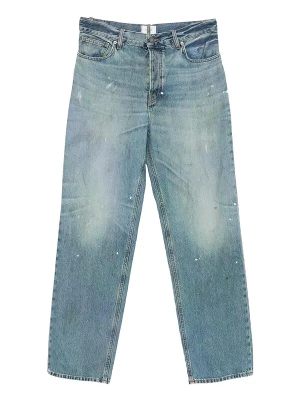 HAIKURE Paint Splatter Five-pocket Jeans - Blue