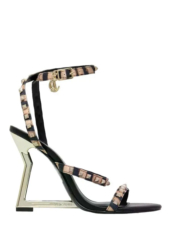 Just Cavalli Geometric-heel Studded Sandals - Brown