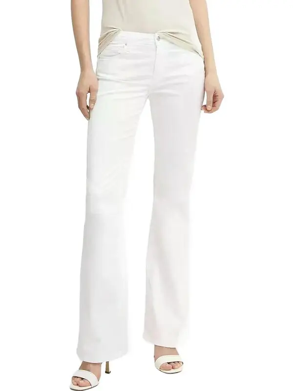 Armani Exchange Logo-patch Flared Jeans - White