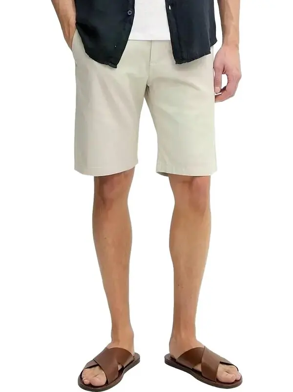 Hugo Boss Bermuda Shorts With Elasticated Waistband - Neutrals