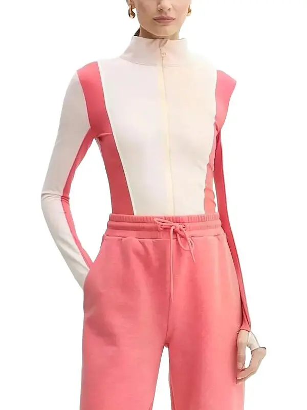 BOSS Zip-up Panelled Jacket - Pink