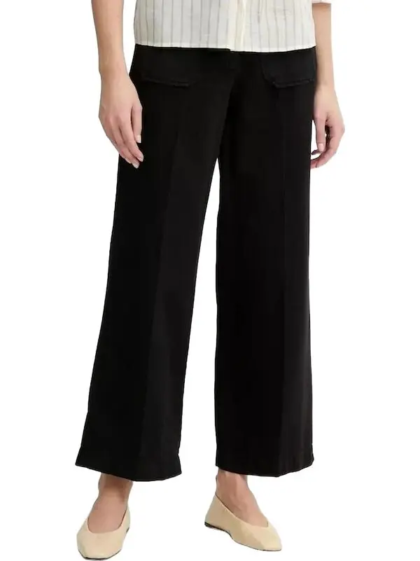 SESSUN Aldricks Pocket-detail Wide-leg Jeans - Black