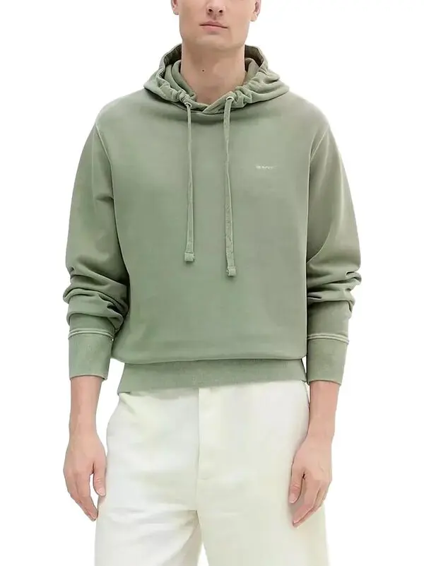 Gant Logo-embroidered Hoodie - Green
