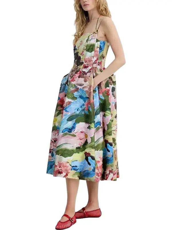 Stine Goya Floral-print Midi Dress - Pink