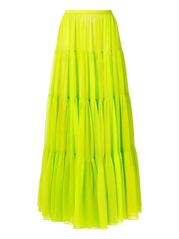 Valentino Garavani Tiered Maxi-skirt - Green