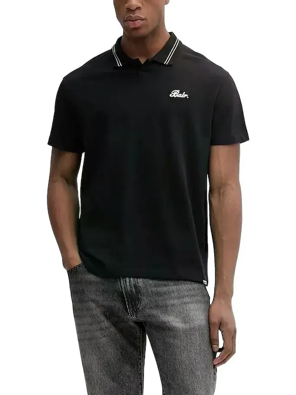BALR. Tipped Collar Polo Shirt - Black