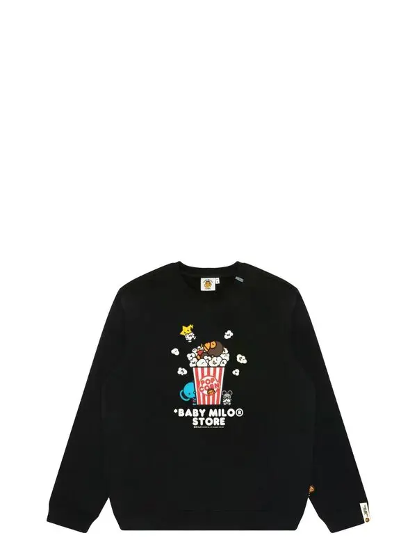 A BATHING APE Popcorn-print Sweatshirt - Black