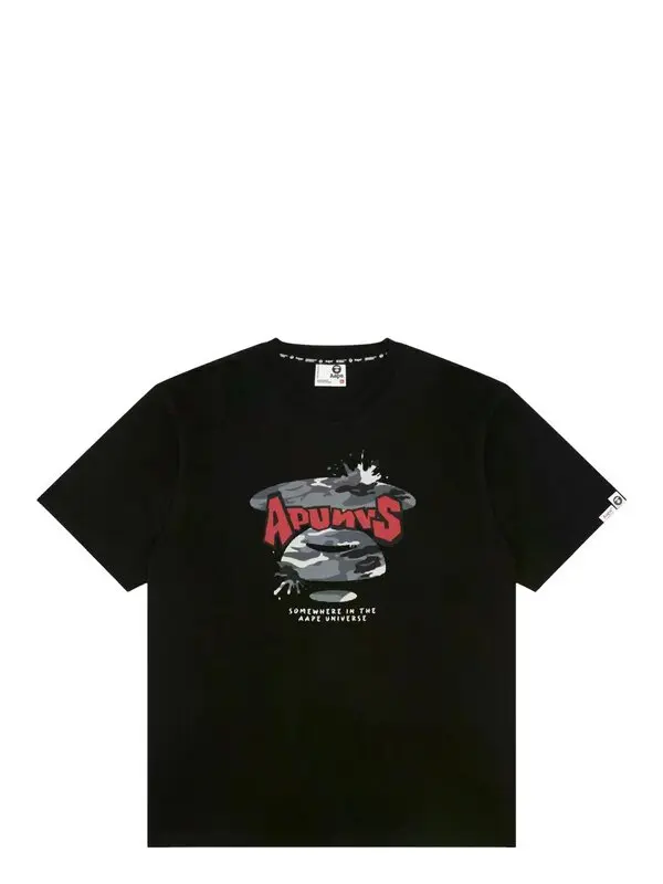 AAPE BY *A BATHING APE® Aape-head Graphic T-shirt - Black