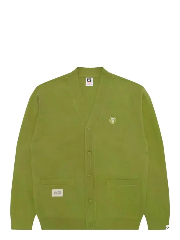 AAPE BY *A BATHING APE® Ape Head Patch-pocket Cardigan - Green