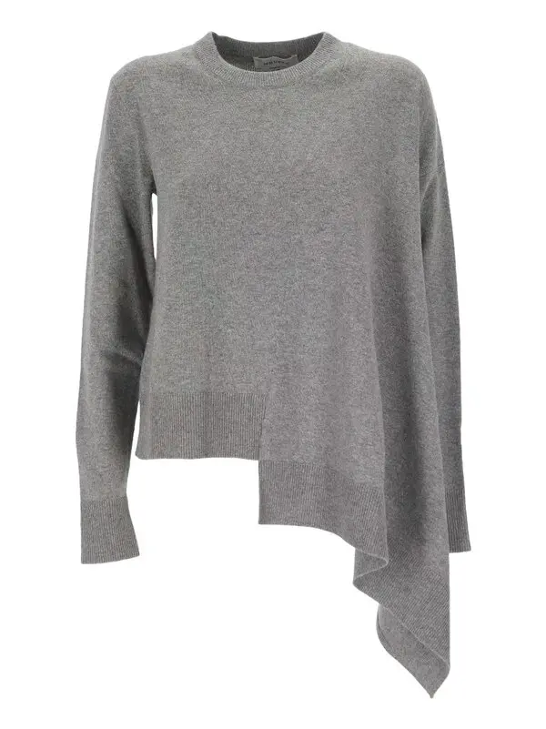 Alexander McQueen Asymmetric Cashmere Knit - Grey