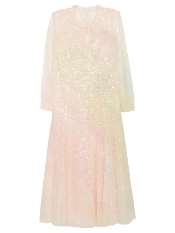 NEEDLE & THREAD Sequin-embellished Dress - Pink