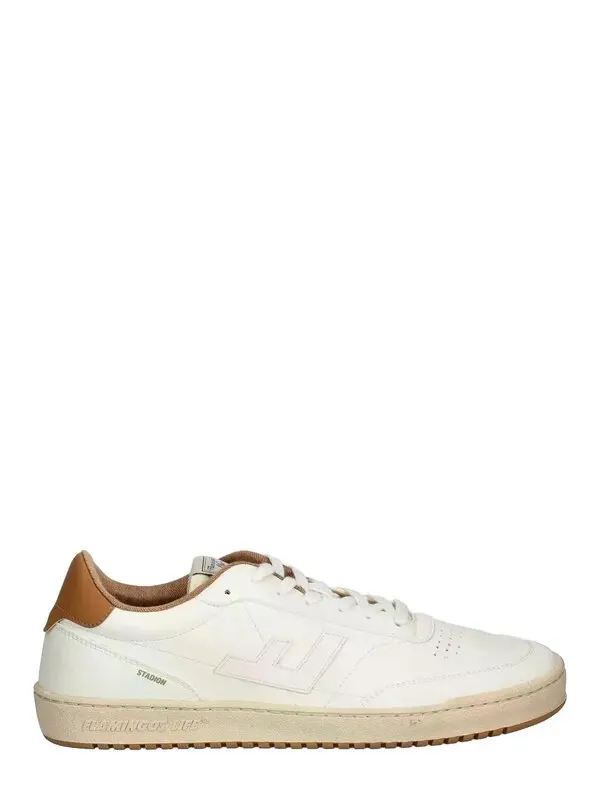Flamingos Stadion Leather-paneled Sneakers - White