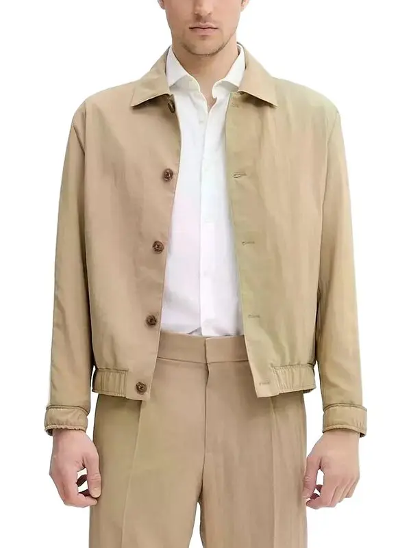Hugo Panelled Buttoned Jacket - Brown