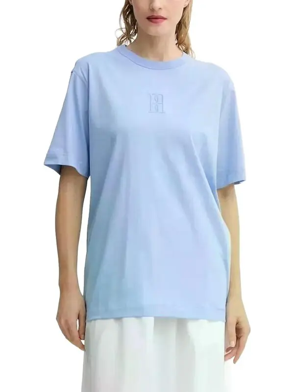 BY MALENE BIRGER Embroidered Short-sleeved T-shirt - Blue