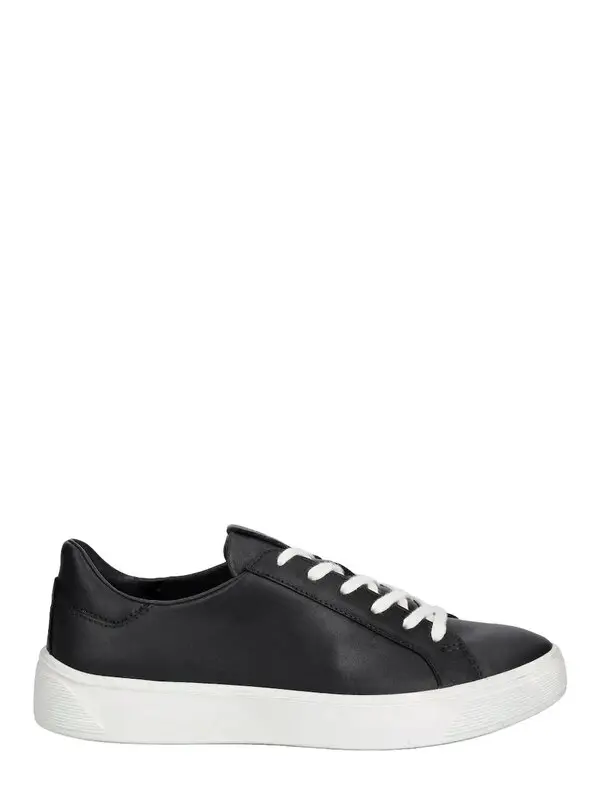 Ecco Lace-up Leather Sneakers - Black