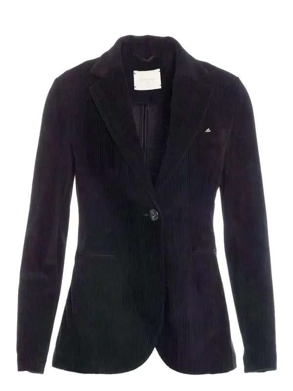 CIRCOLO 1901 Button-fastening Corduroy Blazer - Black