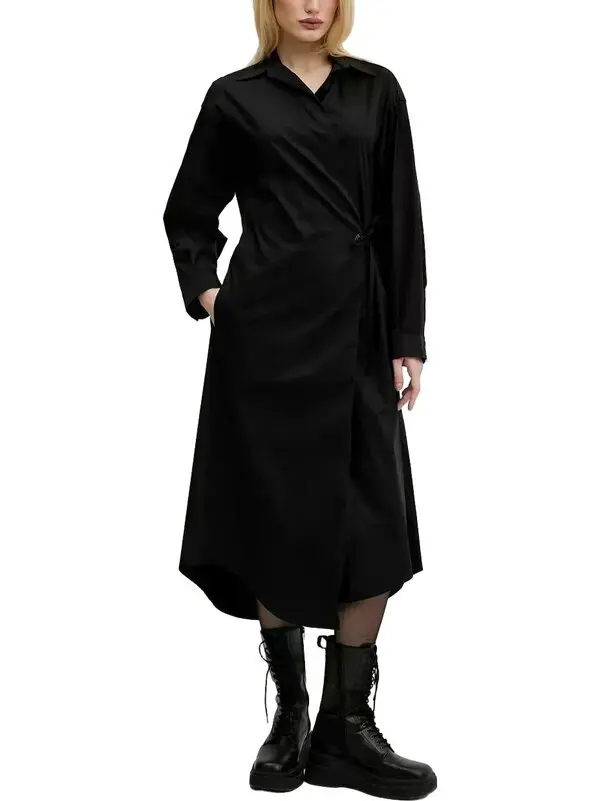 DIESEL Wraparound Shirt Dress - Black