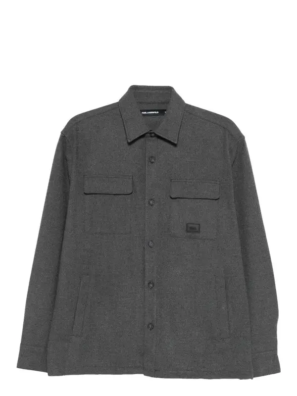 Karl Lagerfeld Double-pocket Shirt - Grey