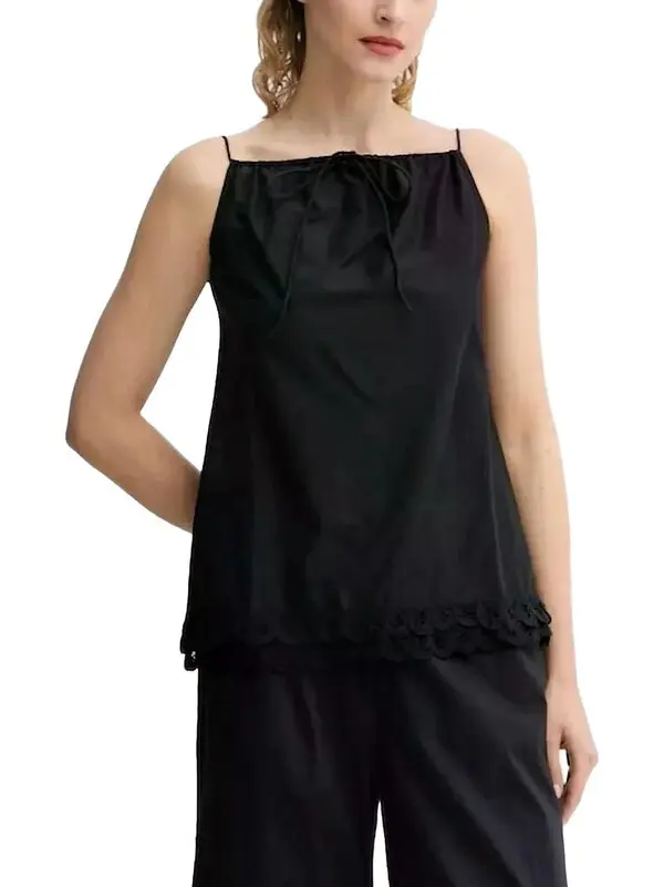 BY MALENE BIRGER Lace-trimmed Top - Black