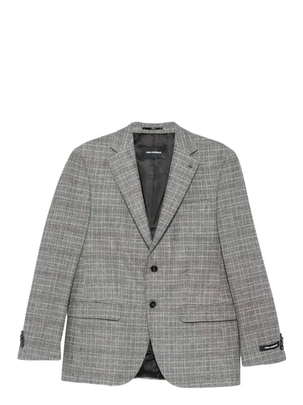 Karl Lagerfeld Checked Two-button Jacket - Grey