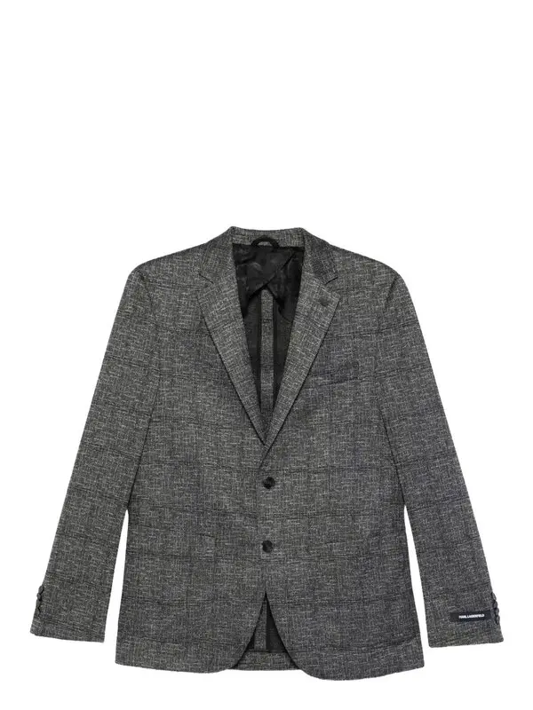 Karl Lagerfeld Textured Two-button Jacket - Grey