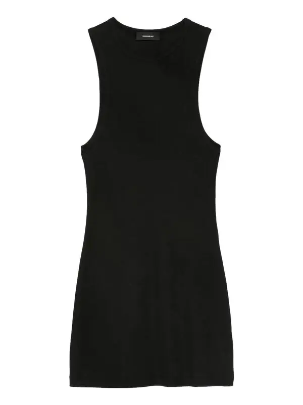 Wardrobe.NYC Ribbed Racer-back Top - Black
