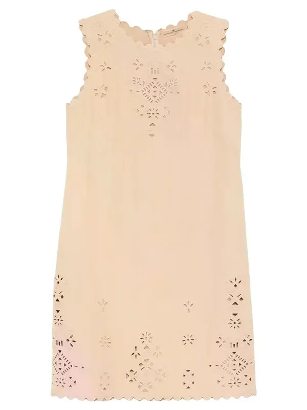 Ermanno Scervino Broderie-anglaise Midi Dress - Neutrals