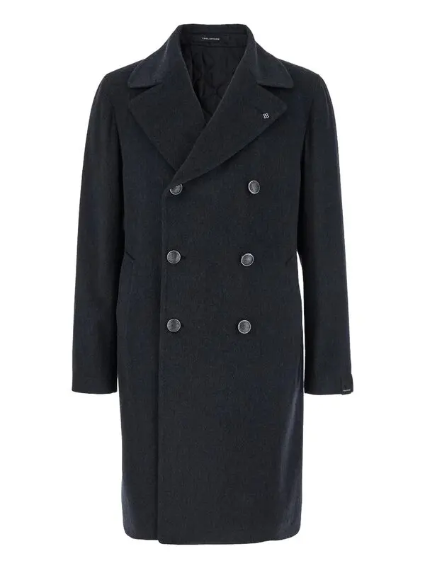 Tagliatore Arden' Double-breasted Wool And Cashmere Coat - Grey