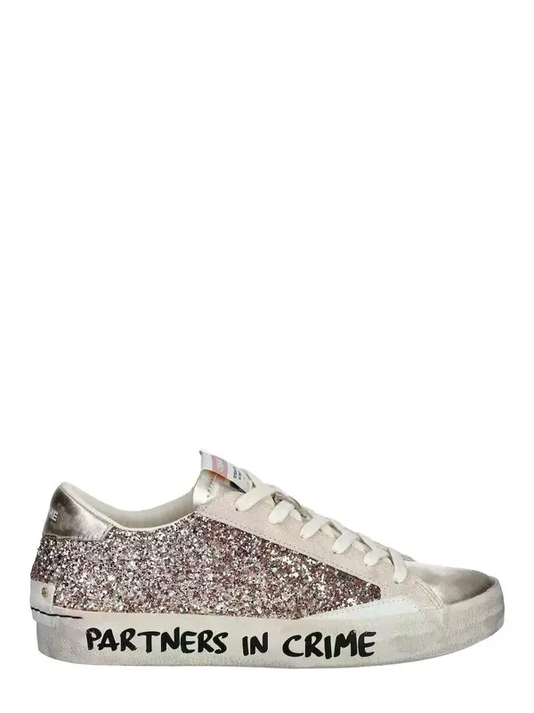 CRIME LONDON Glitter Detail Sneakers - Pink