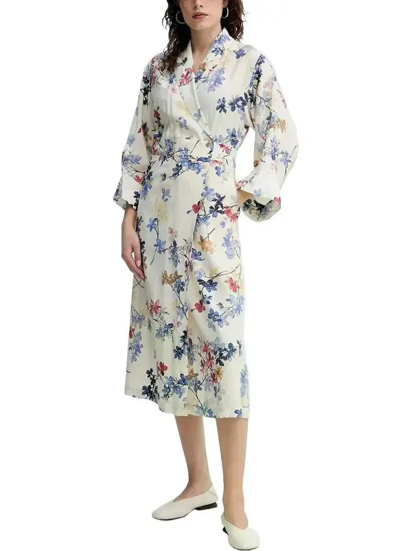 Munthe Floral-print Wrap Dress - White