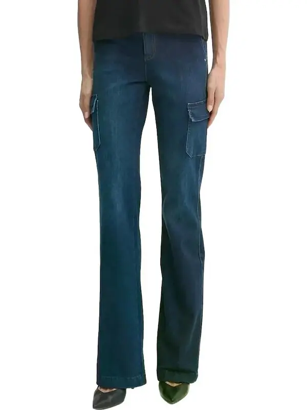 Guess Cargo-pocket Bootcut Jeans - Blue