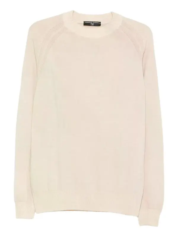 DANIELE FIESOLI Raglan-sleeve Crew-neck Sweater - Neutrals