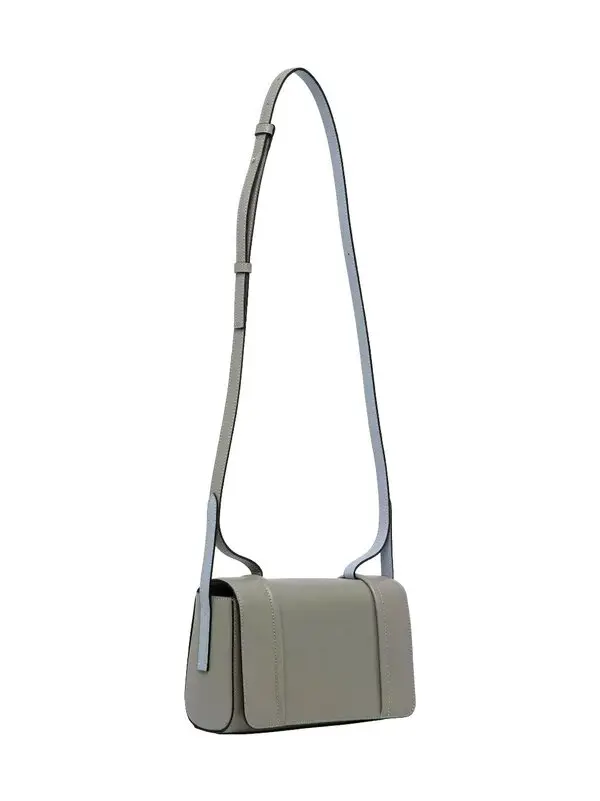 Furla Mini Riva S Leather-flap Crossbody Bag - Grey