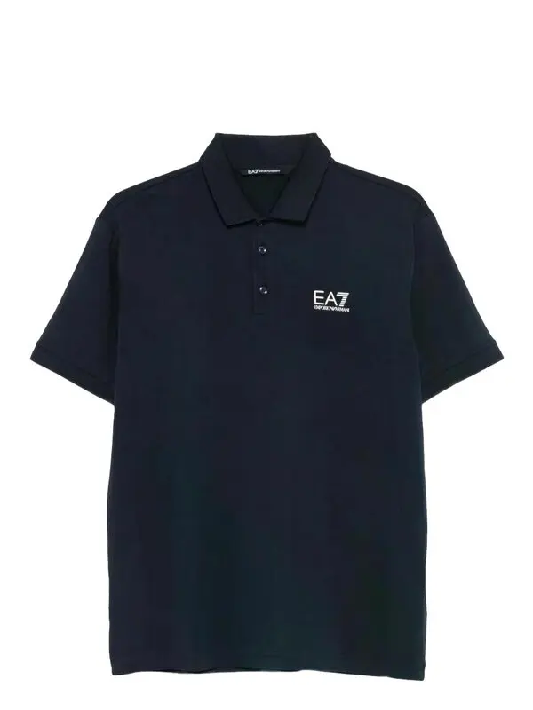 Emporio Armani Logo-print Polo Shirt - Blue
