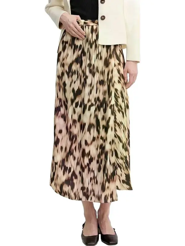 PEDRO DEL HIERRO Printed A-line Skirt - Brown
