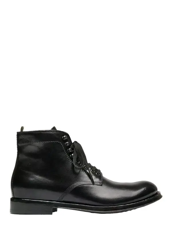 Officine Creative Lace-up Leather Boots - Black
