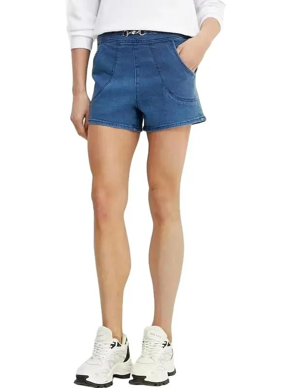 Guess Side-pockets Denim Shorts - Blue