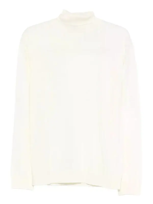 DANIELE FIESOLI Turtleneck Merino Wool Sweater - Neutrals