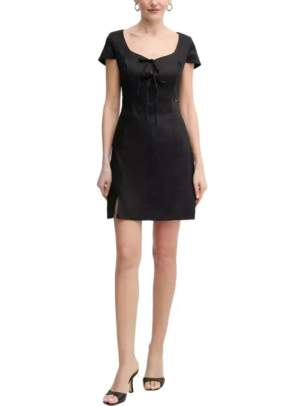 Guess Sweetheart-neck Mini Dress - Black