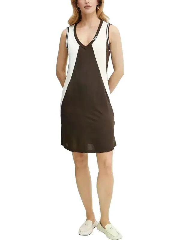 Liu Jo Paneled Mini Dress - Brown