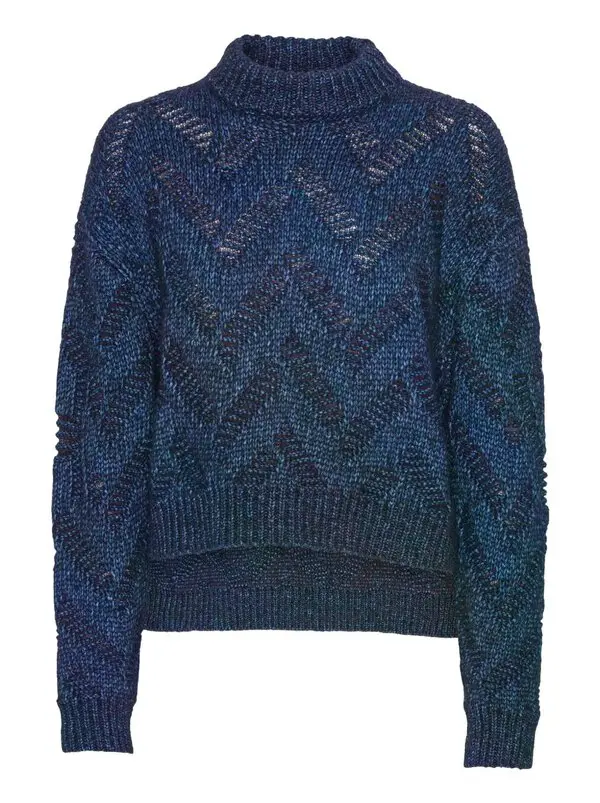 Henrik Vibskov High-neck Open-knit Sweater - Blue