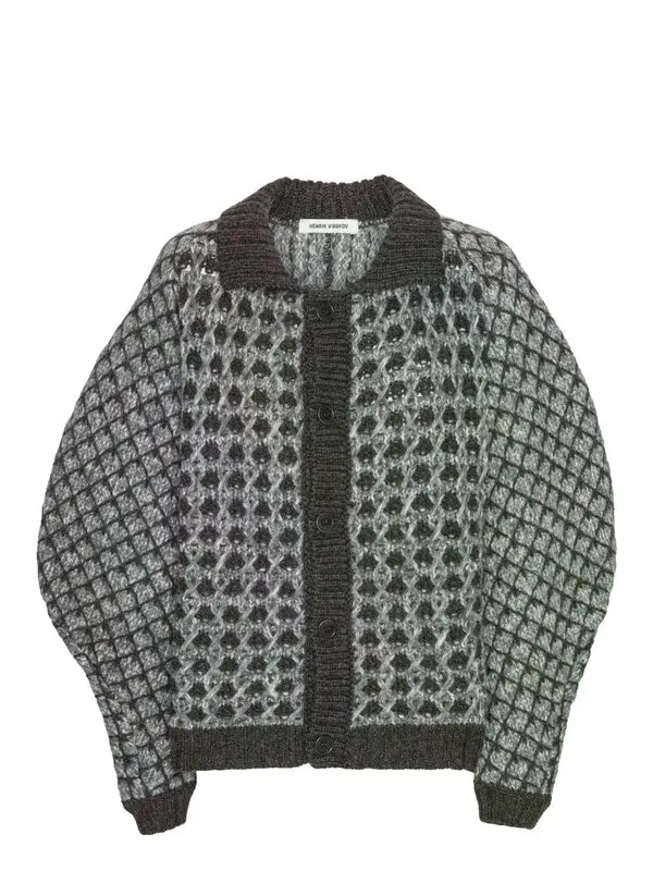 Henrik Vibskov Diamond-pattern Cardigan - Brown