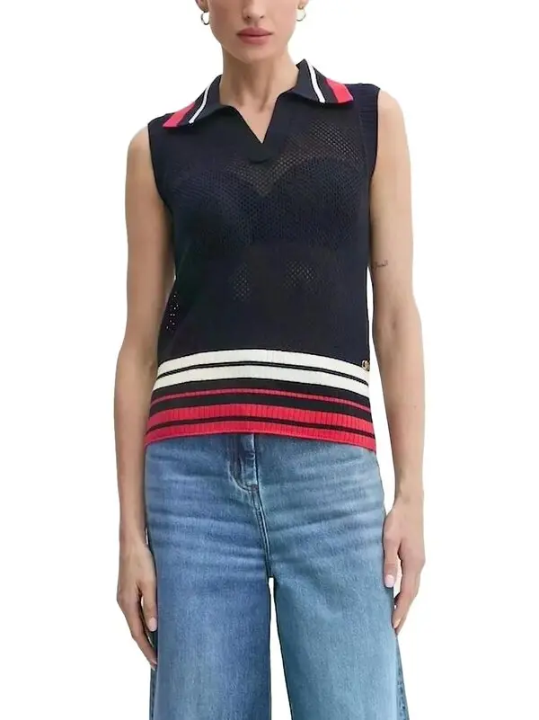 Liu Jo Polo-neck Vest - Blue